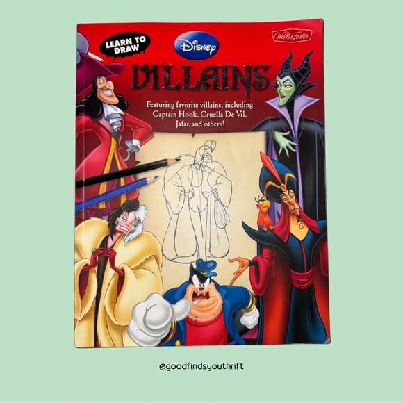 Disney | Other | Disney Villains Learn To Draw Book | Poshmark